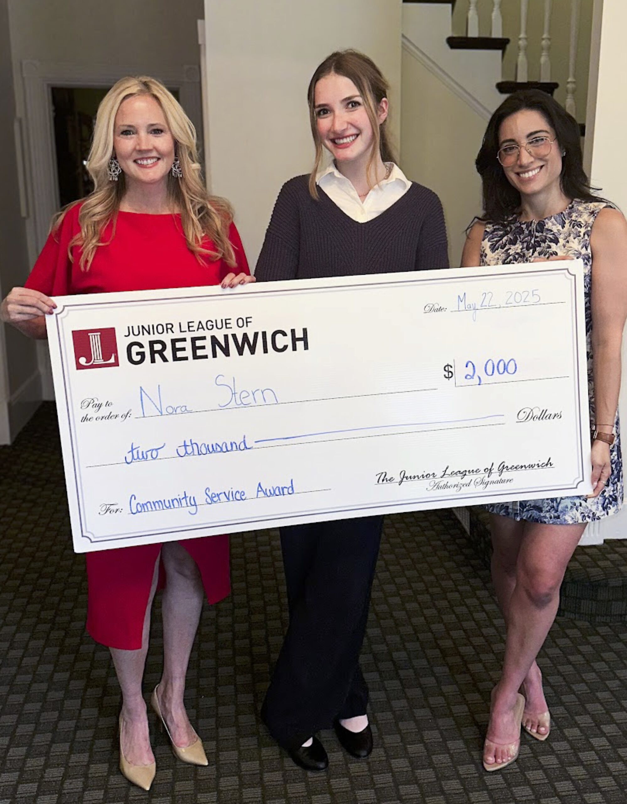 Community Service Award - Junior League of Greenwich, CT